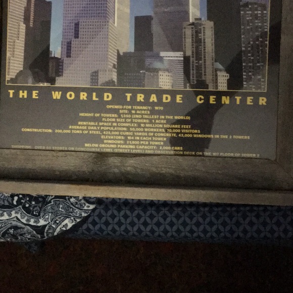 Wall Decor | World Trade Center Poster In Rustic Frame | Poshmark